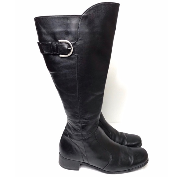 Ted&Muffy | Shoes | Duo Ted Muffy Black Leather Riding Boots Buckle ...